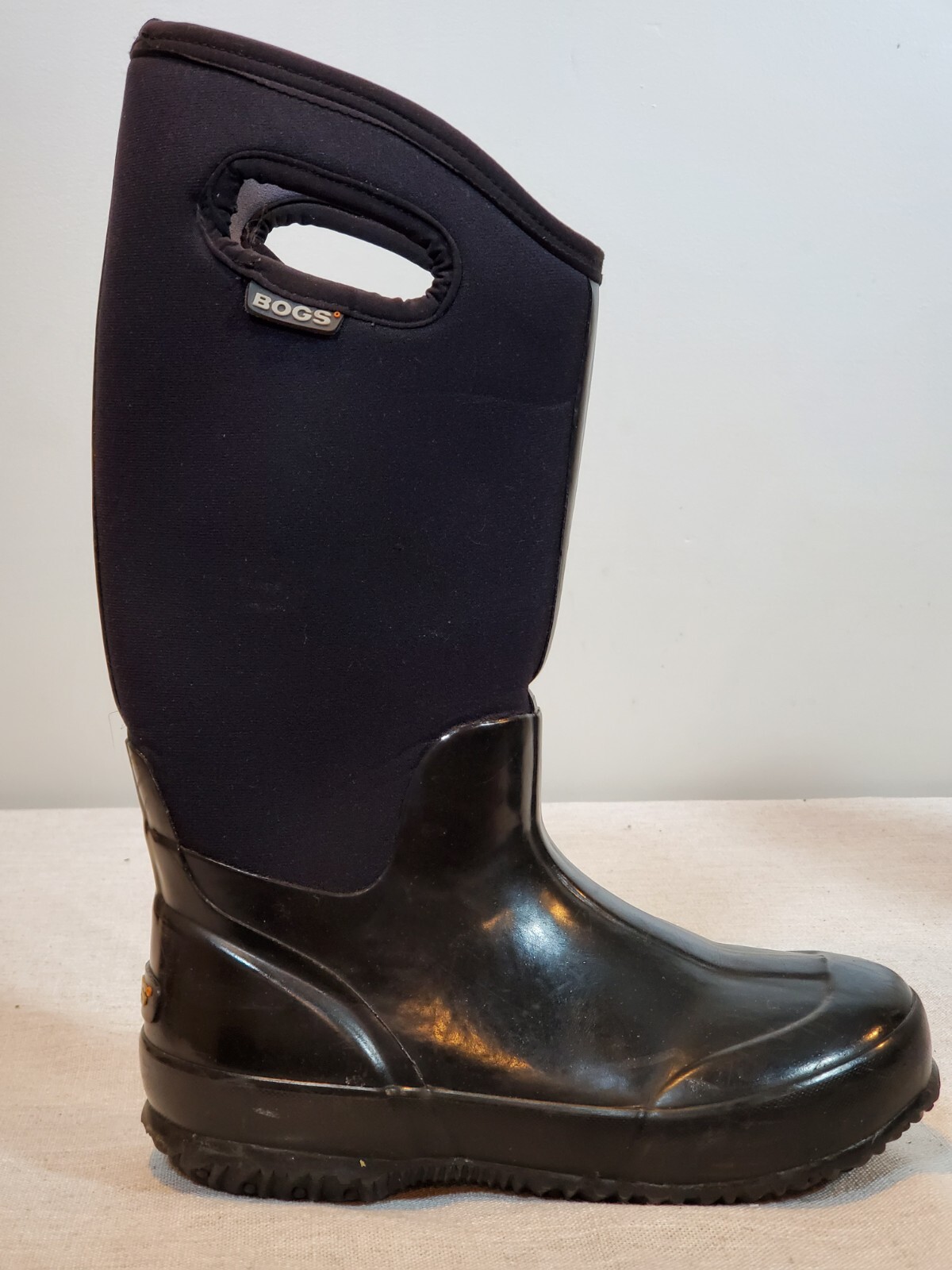 EUC BOGS Classic High Handles Shiny Black Waterproof Boots Women's Size ...