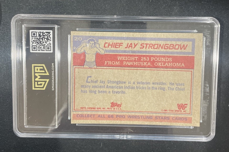 1985 Topps WWF Chief Jay Strongbow GMA 7.5 HALL OF FAMER | eBay