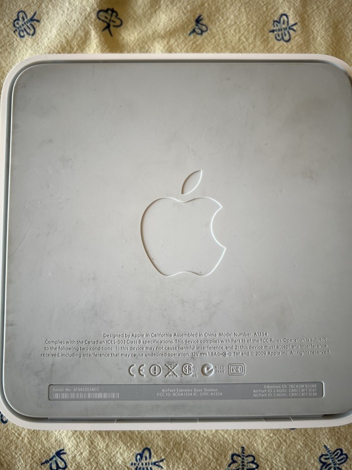 Apple Wireless A1354 AirPort Express Wi-Fi Router Base Station Extreme ...