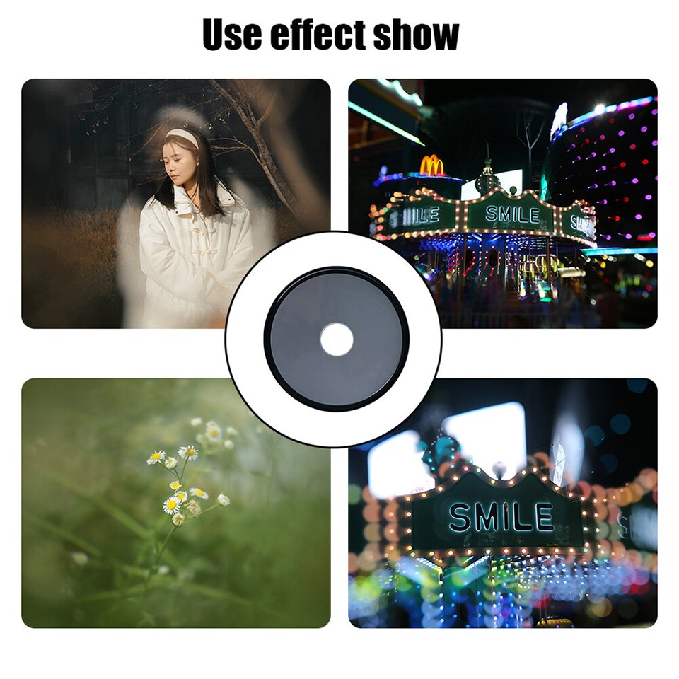 Special Effects Photography Optical Glass Center Spot Filter for Photo ...