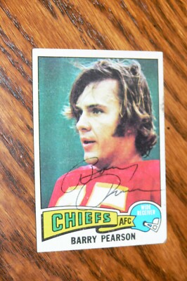 BARRY PEARSON SIGNED AUTOGRAPHED 1975 TOPPS CARD # 399 KANSAS CITY ...