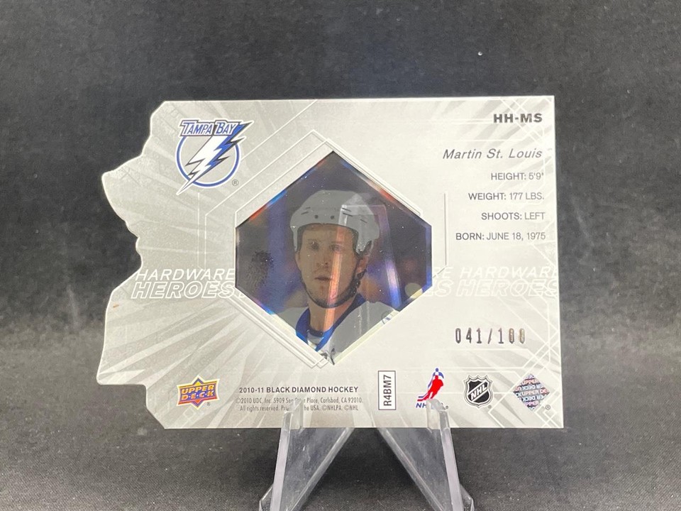 2010-11 UD BLACK DIAMOND MARTIN ST LOUIS HH-MS HARDWOOD HEROES 41/100 ...