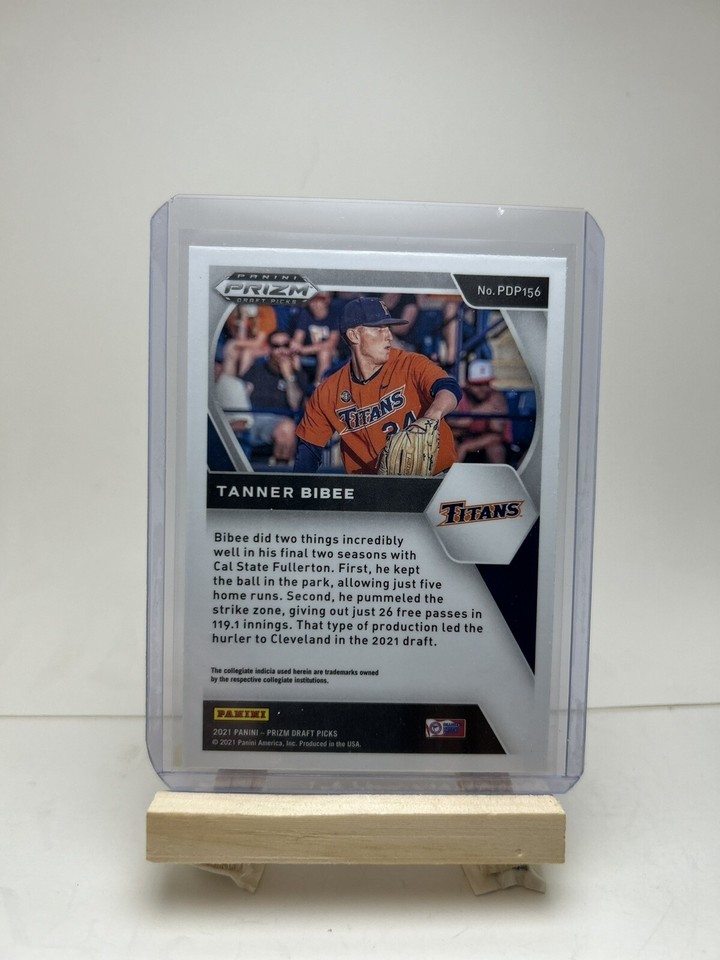 2021 Panini Prizm Draft Picks TANNER BIBEE #PDP156 Cleveland Guardians ...