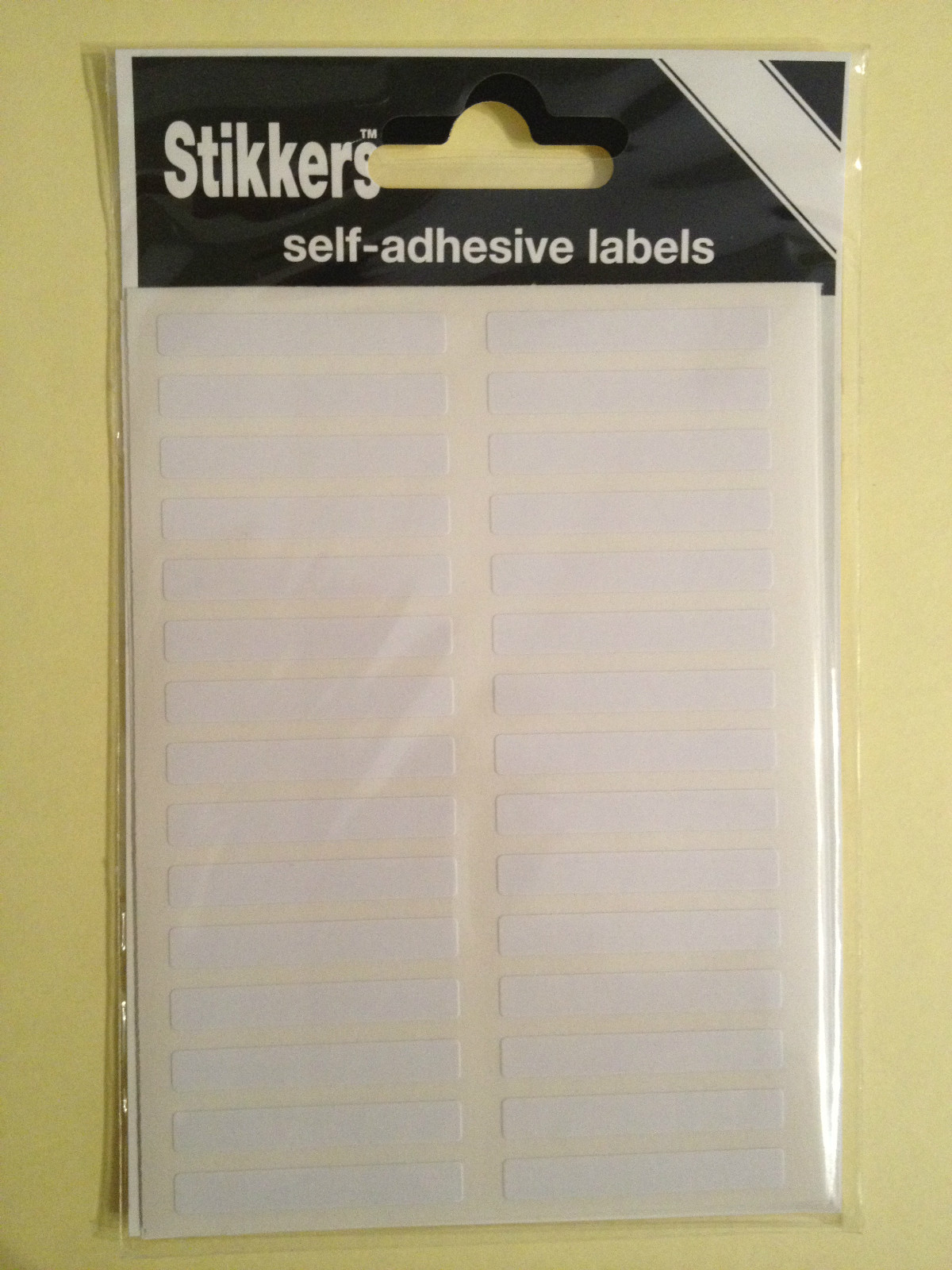 Sticky Blank White Plain Labels (2 PACKS) Self Adhesive Address Labels ...