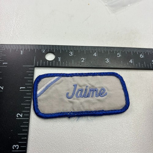 USED Recycled BLUE LETTER JAIME NAME Patch For Uniform / Service ...