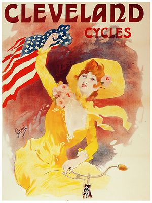 Decorative Poster.Interior wall art design.Decor Art.Cleveland Bicycles ...