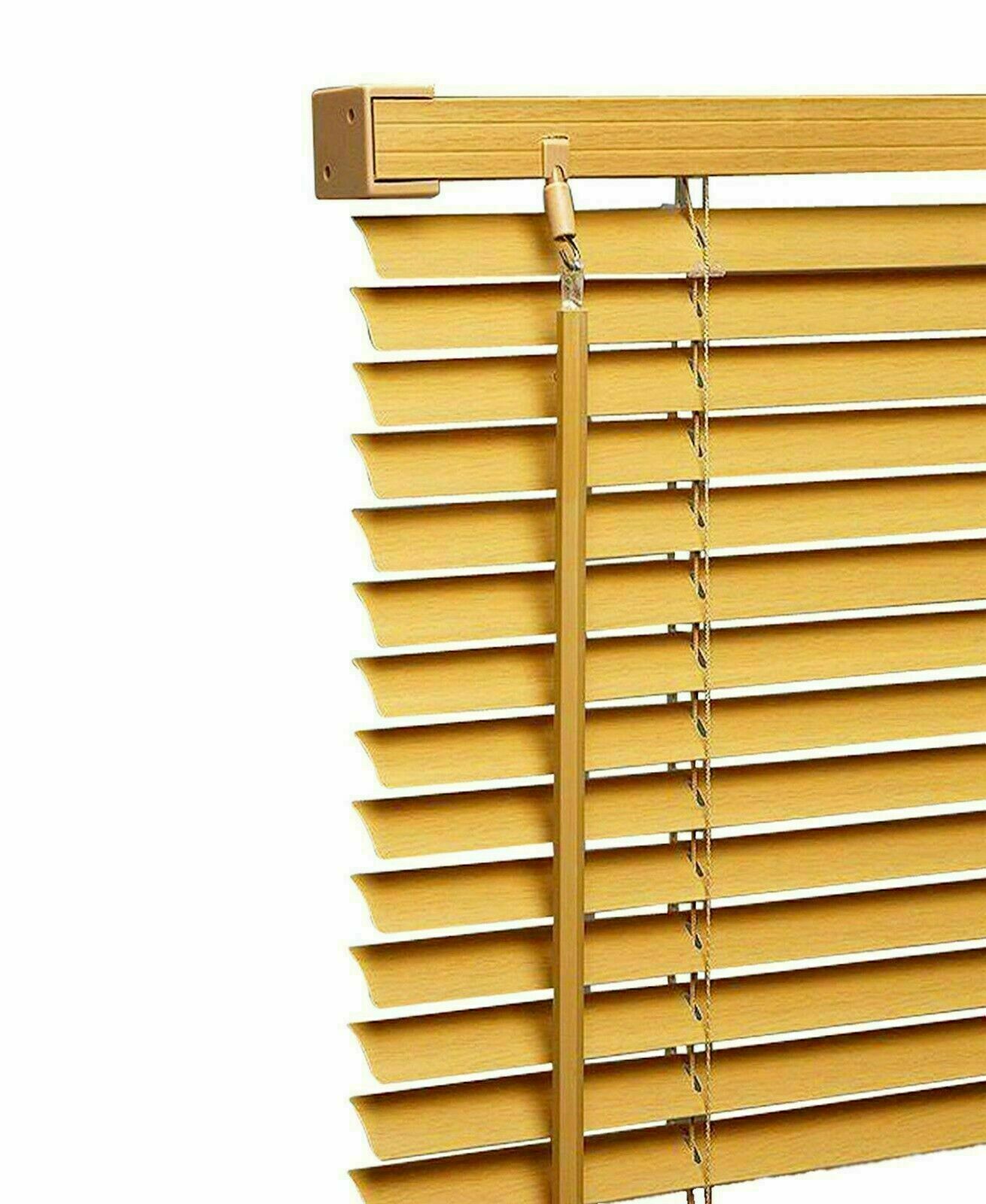 Wooden Grain Effect Venetian Window Blinds Curtains Trim able Blind wooden-grain-effect-venetian-window-blinds-curtains-trim-able-blind