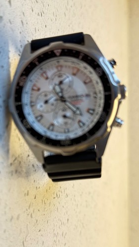 Casio Men AMW-330 Chrono Diver 2328 Black Rubber Quartz Analog Watch 8 ...