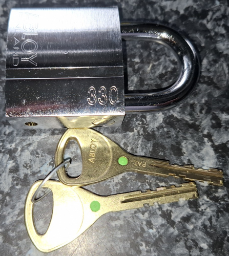 ABLOY 330 CHROMED BRASS PADLOCK, 2 KEYS - NEW | eBay