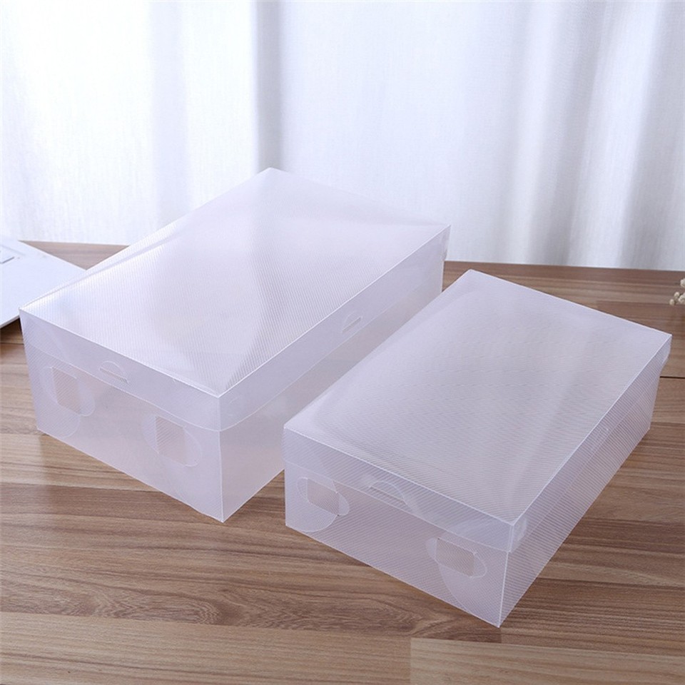 6PCS Shoes Boxes Transparent Shoes Cases Plastic Storage Box Shoes ...
