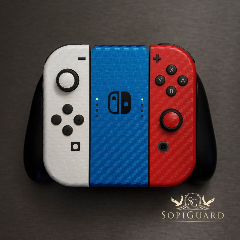 SopiGuard 3M Avery Carbon Fiber Brushed Skin Full Wrap for Nintendo ...