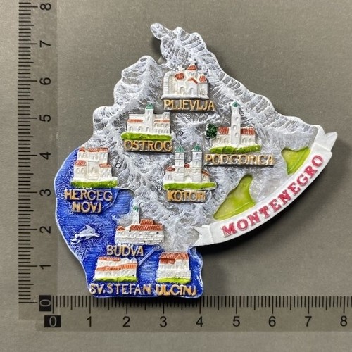 Montenegro Tourist Travel Souvenir 3D Resin Refrigerator Fridge Magnet ...
