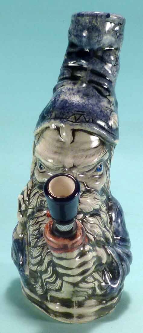 Magic Merlin Wizard Ceramic Glass Tobacco Bong Water Pipe Rumph 1885 ...