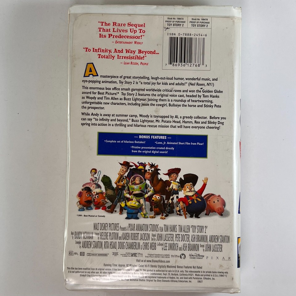Toy Story 2 (VHS, 2000) 786936127683| eBay