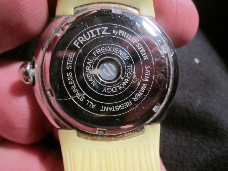 PHILIP STEIN FRUITZ WATCH YELLOW BAND AND FACE - BBA-38 | eBay