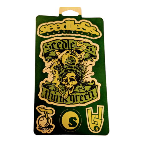 Seedless Clothing Company Stickercard Series #1 Style 6 Fruit 5.5" x 3 ...