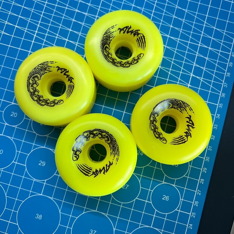 Alva Speed Skins Wheels 1980s OG NOS Fluorescent Yellow 63mm 97A New ...
