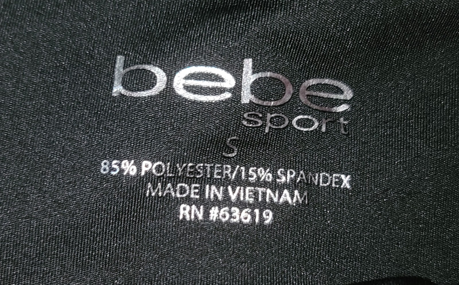 Bebe Sport Black Logo Leggings Shiny Lattice Women At… - Gem