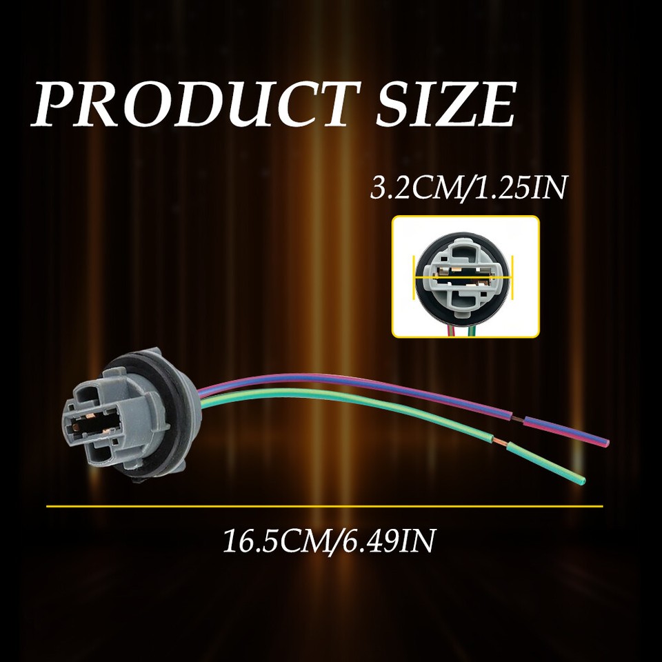 2x 7440 7440NA 992 7440A LED Bulb Brake Turn Signal Light Socket ...
