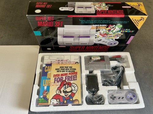 SNES SUPER NINTENDO SUPER MARIO /ALL STARS CONSOLE SET CIB BRAND NEW ...