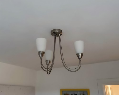 Madrid Style Brushed Silver 3 Arm Ceiling Light | eBay