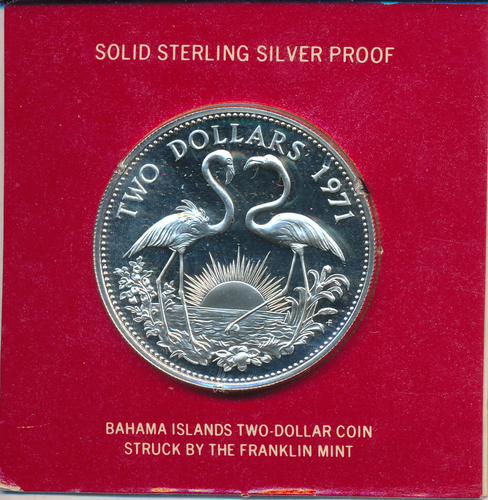 BAHAMAS 1971 $2 PROOF SILVER COIN FLAMINGOS **GEM PROOF** | eBay
