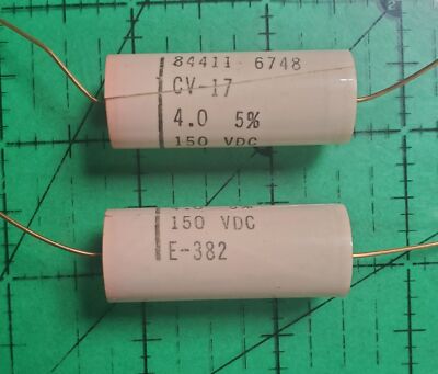 Capacitors Film Axial CV-17 TRW 4uf 150v 5% Gold Leads Vintage Sound ...