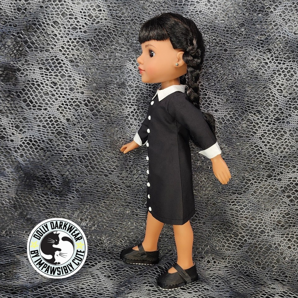 Wednesday Addams American Girl Wellie Wishers Heart For Heart Fit for ...