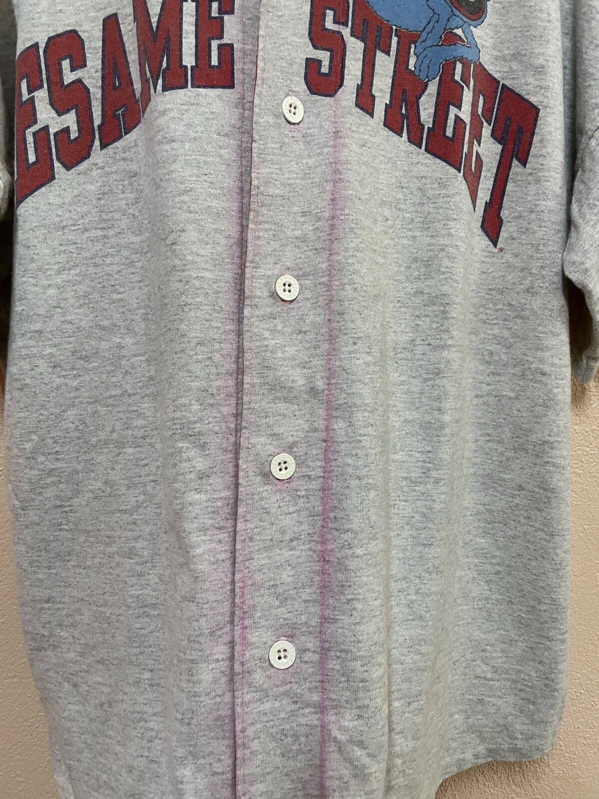 Vintage Sesame Street Elmo Muppet Baseball Jersey 90’… - Gem