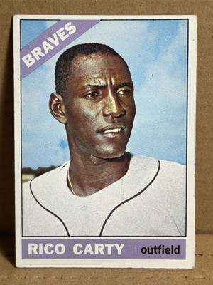 1966 Topps RICO CARTY card No. 153 Crease-Free Atlanta Braves EX/MT | eBay