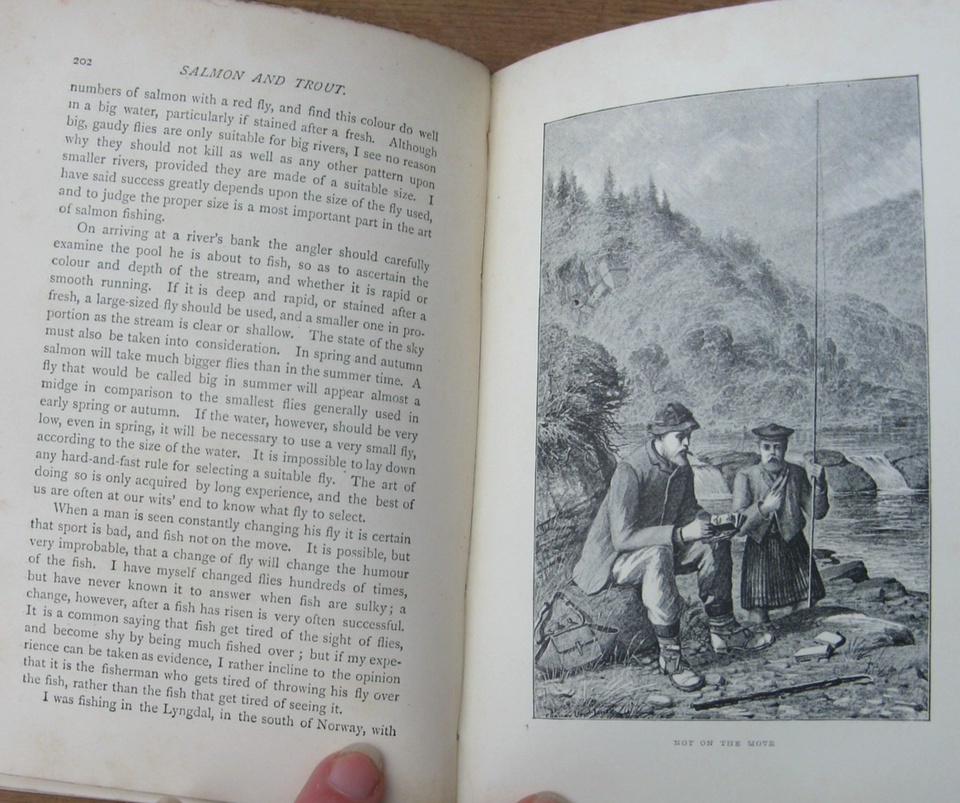 1889 Fishing Salmon Trout- Cholmondeley Pennell Natural History | eBay
