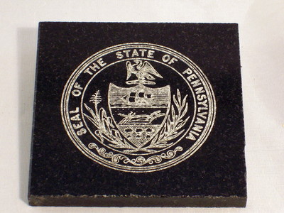 Pennsylvania State Seal Granite Laser Engraved Paperweight | eBay