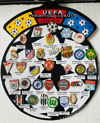 UEFA Champions League Badge Set 32 Teams 33 Pins Together Great ...