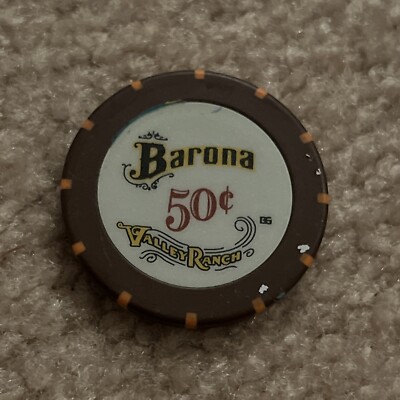 Barona Valley Ranch Casino 50 cents Chip San Diego County California | eBay