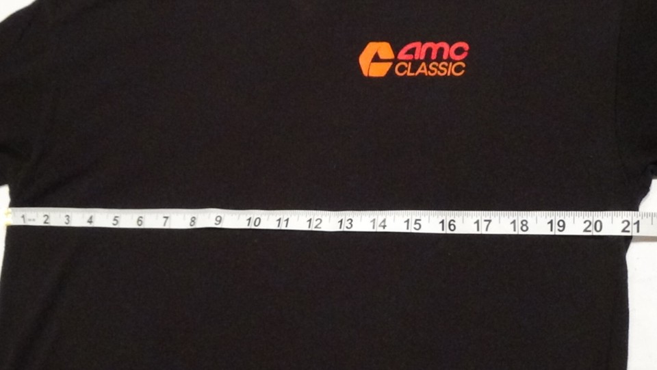 AMC Classic Shirt Large Black Movie Theater Employee Work Uniform ...