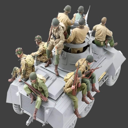 1/16 10pcs Resin Model Kit US Army Airborne Tank Riders WW2 (no tank ...