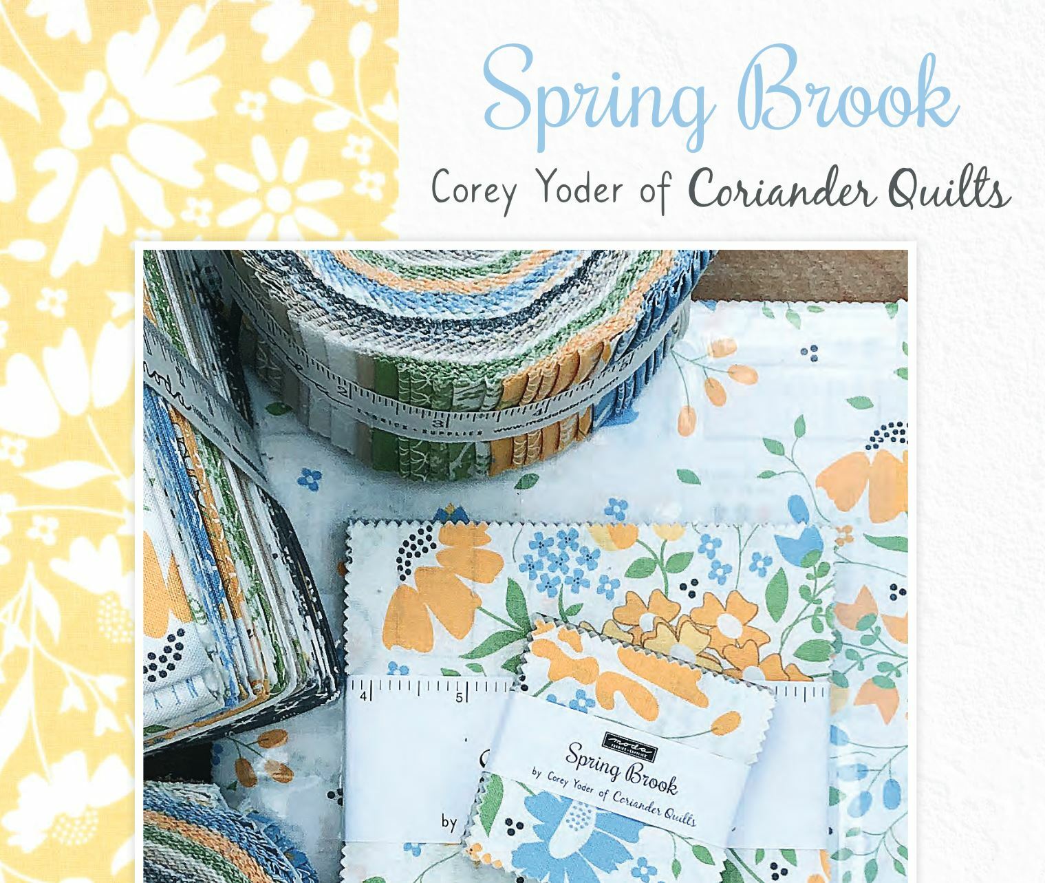 Moda SPRING BROOK 29116 14 Yellow COREY YODER Quilt Fabric | eBay