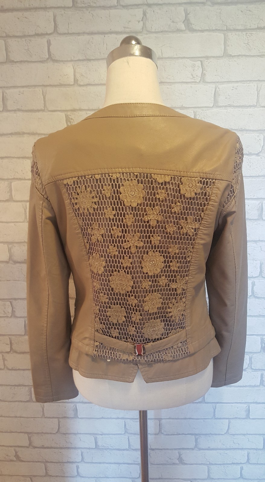 Softy Outerwear Collection Ladies Light Brown Faux Leather Jacket Size ...