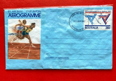 1982 Australian Aerogramme mint 36c Commonwealth Games Brisbane | eBay