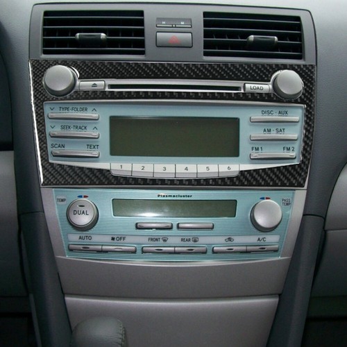 Carbon Fiber Interior Radio Console With CD Player Cover Trim For ...