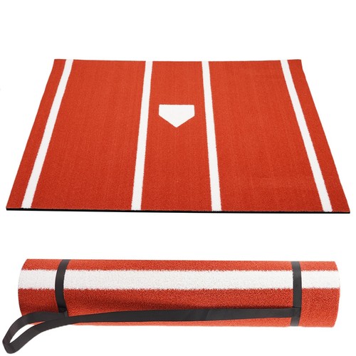 Baseball Hitting Mat, 6 * 4ft Home Plate Mat with Anti-Slide Rubber ...