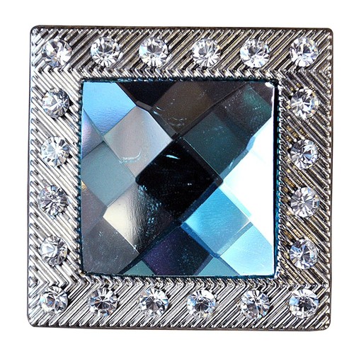85HS Western Screw Back Concho Turquoise Crystal Nickel Finish Square ...