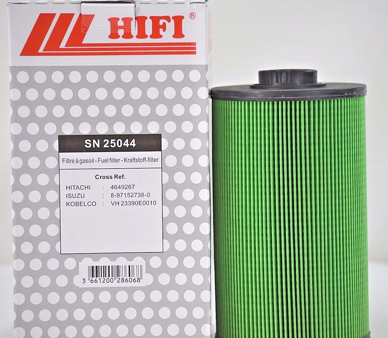 Fuel Filter SN 25044 for Kobelco Part # Vh23390e0010 Hitachi # 4649267 ...