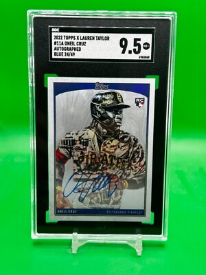 Topps X Lauren Taylor Oneil Cruz Blue Auto #/49 | eBay