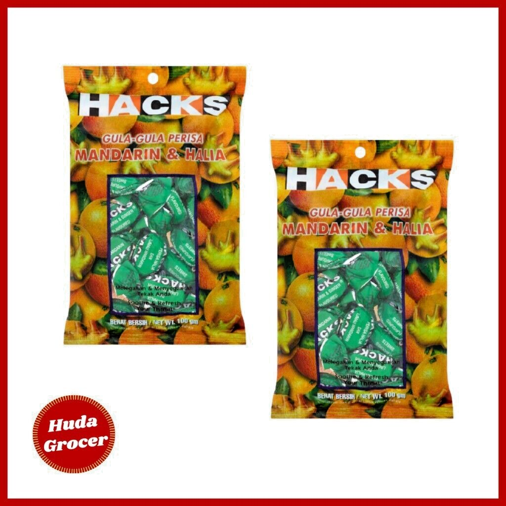 HACKS MINT CANDY MANDARING & GINGER FLAVOR. 100G X 15PACK SHIP DHL | eBay