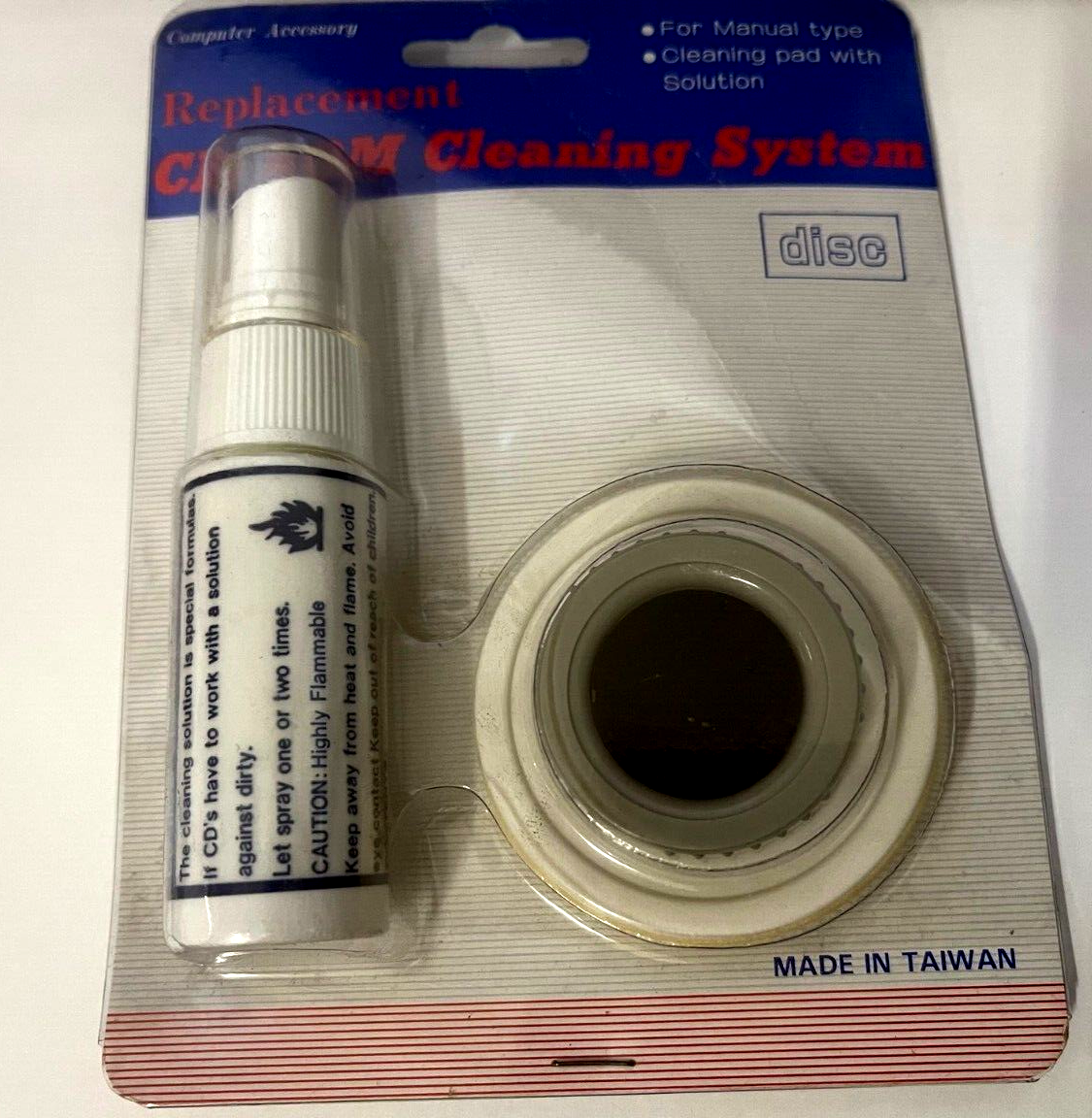 NEW RETAIL CD ROM DISC AND DVD MOVIE CLEANING SYSTEM WITH SPRAY & BRUSH ...