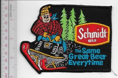 Snowmobile & Schmidt Beer 'The Same Great Beer Everytime' Promo Patch ...