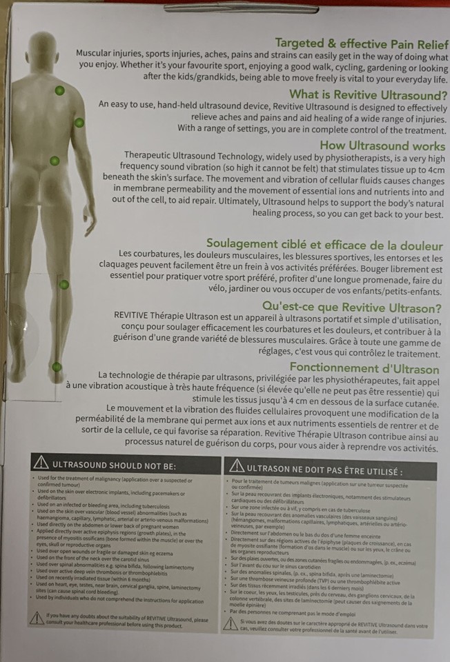 Revitive Medic Pain Relief Therapeutic Ultrasound Therapy Device ...