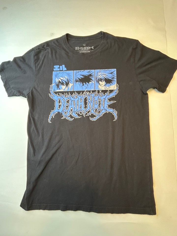 Death Note Unisex T-Shirt Large Black Graphic Print Short Sleeve Tee | eBay
