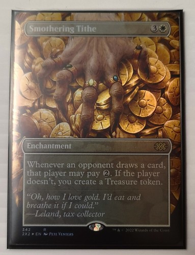 MTG Smothering Tithe #342 Borderless, Foil Double Masters NM Pack Fresh ...